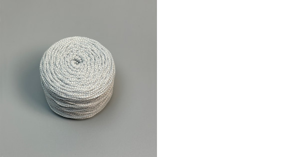 Silver polyester cord, 3 mm soft – soft and durable for crocheting bags ...