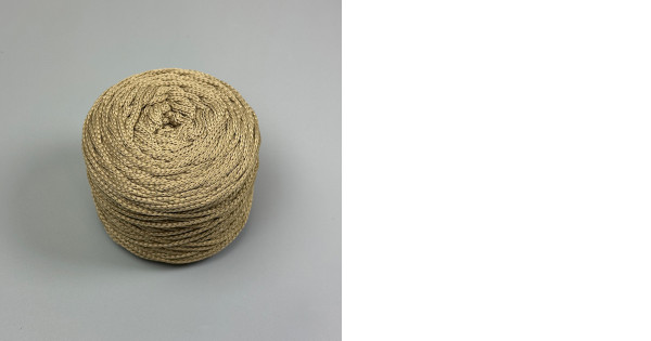 Бежевий поліефірний шнур, 3 мм софт | Raffia Kyiv