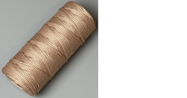 Beige powder polyester cord, 4 mm soft buy in Kyiv | Raffia Kyiv