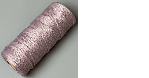 Pink powder polyester cord, 4 mm soft buy in Kyiv | Raffia Kyiv