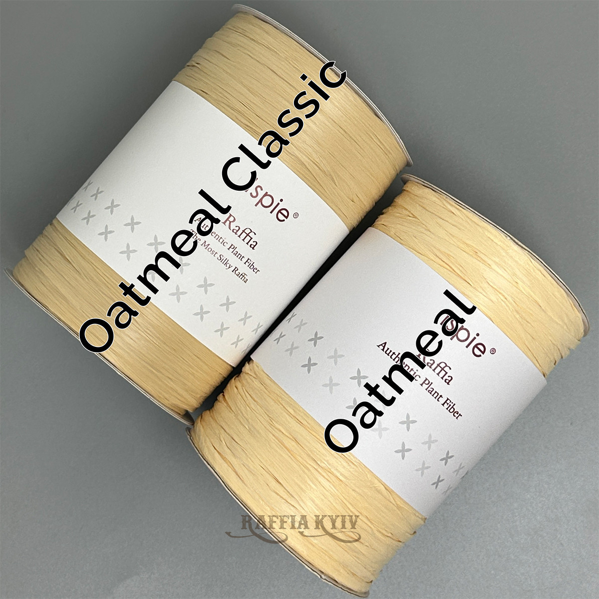Viscose matte raffia Ispie® — Oatmeal classic, 250 m | Raffia Kyiv