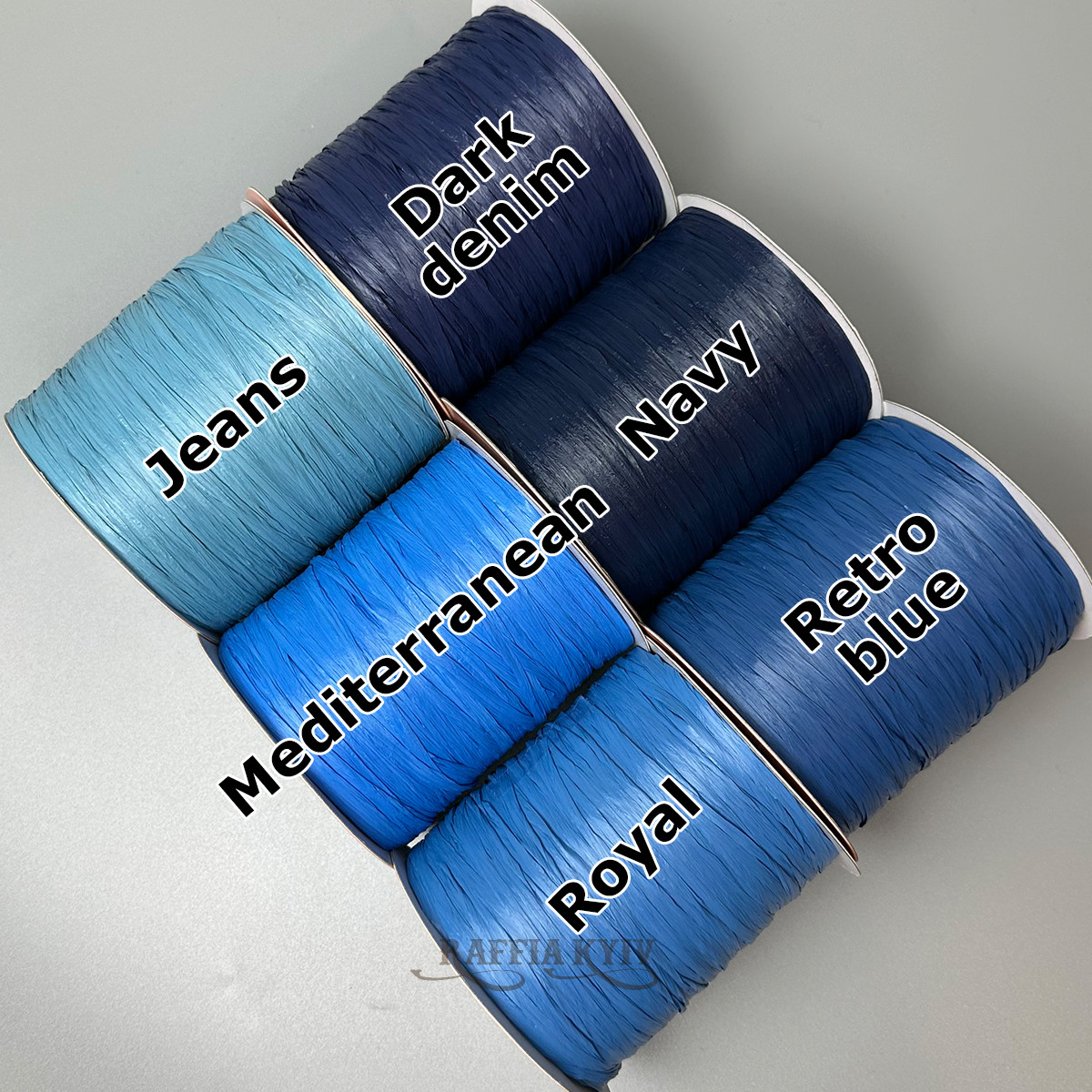 Ispie® rayon matte raffia, color – mediterranean, 250 m